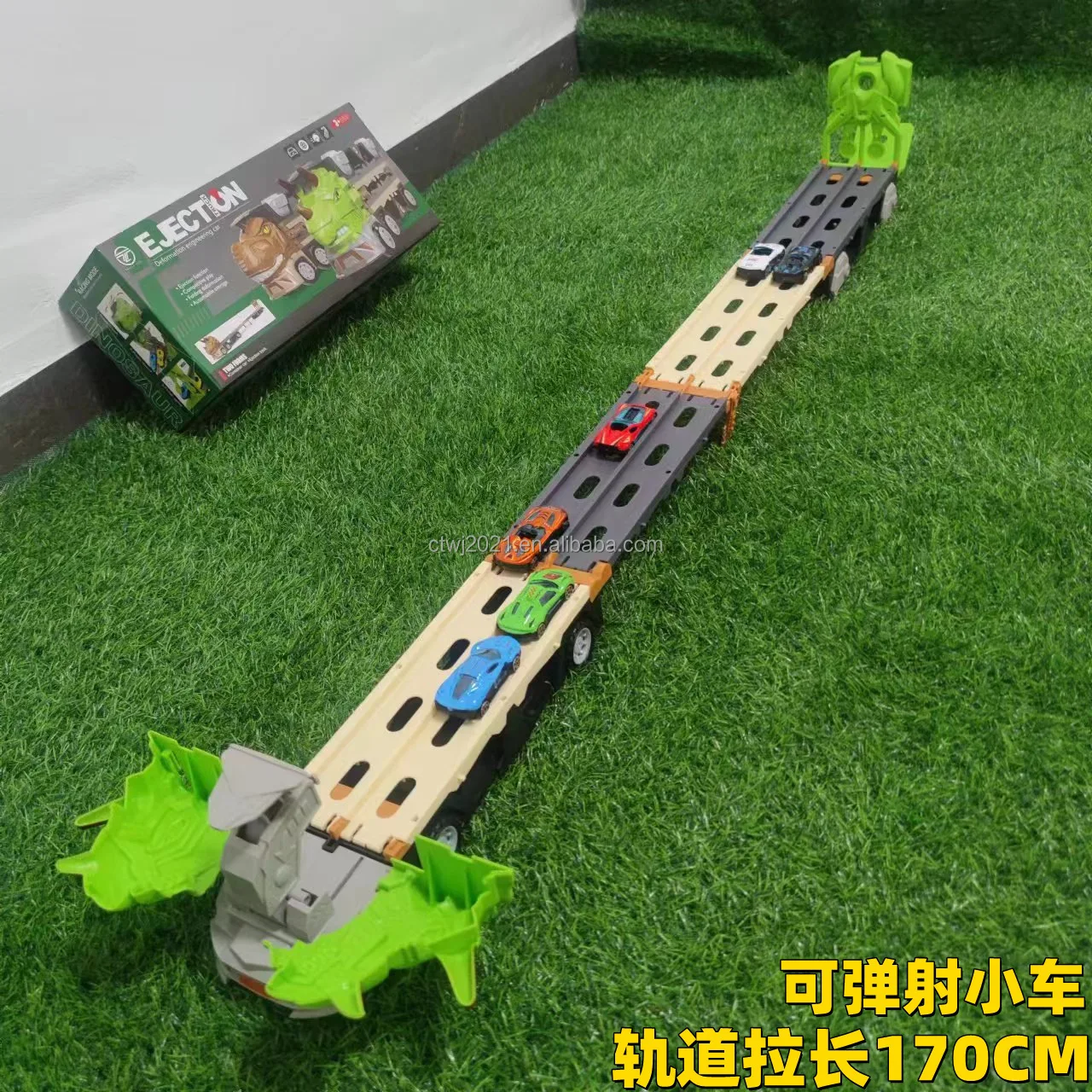 New Dinosaur Catapult Railcar Tyrannosaurus Rex Triceratops Catapult ...