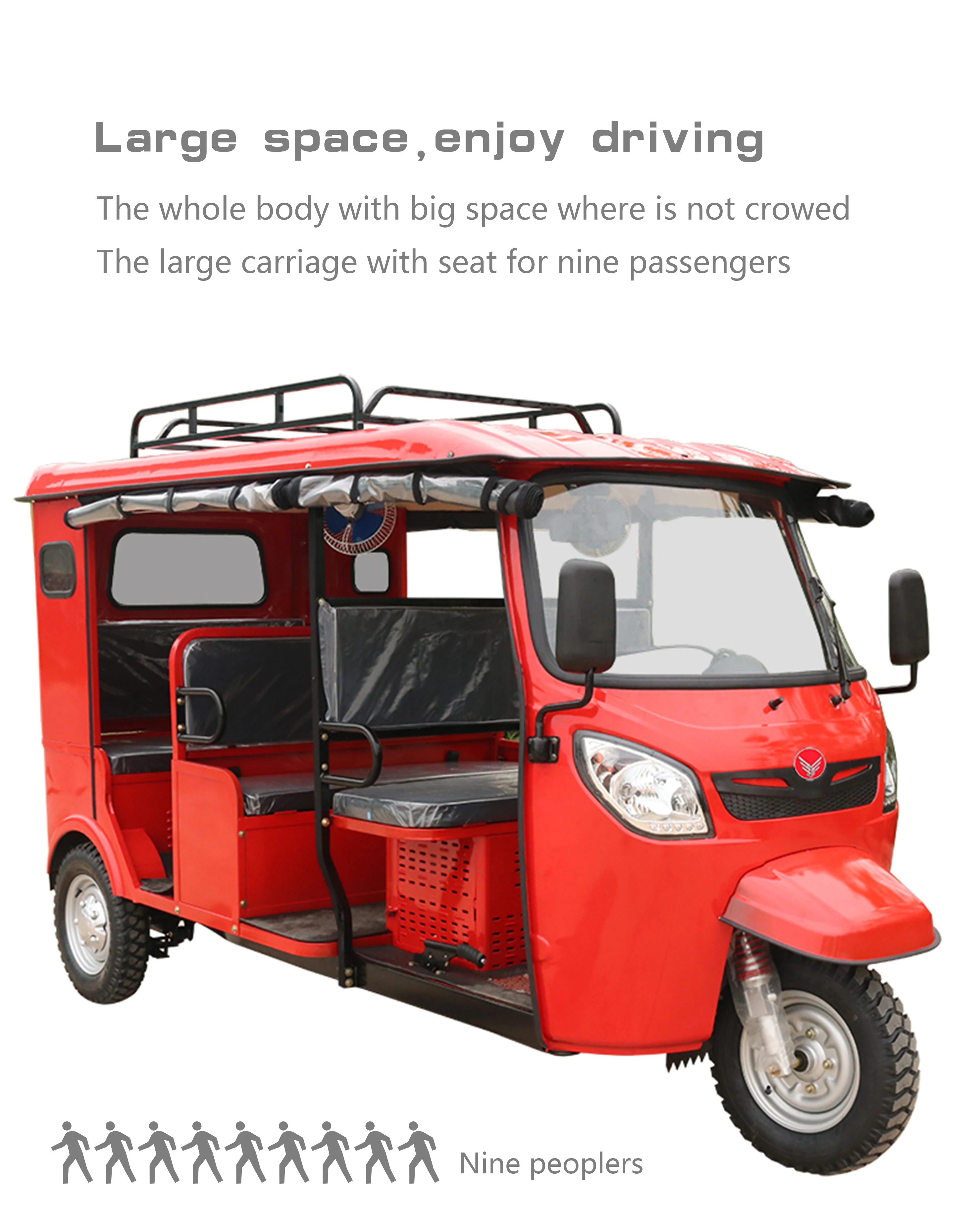 Motorcycle 3 Wheel 200cc Super Power Gasoline Passenger Tricycle 7 ...