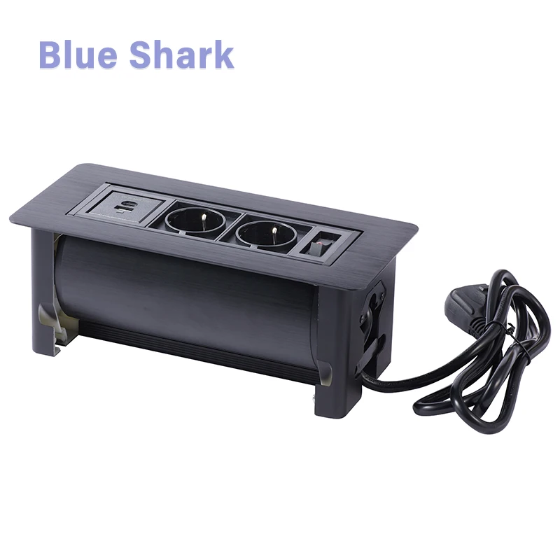 Built-in Conference Table Desktop Manual Rotary Socket
