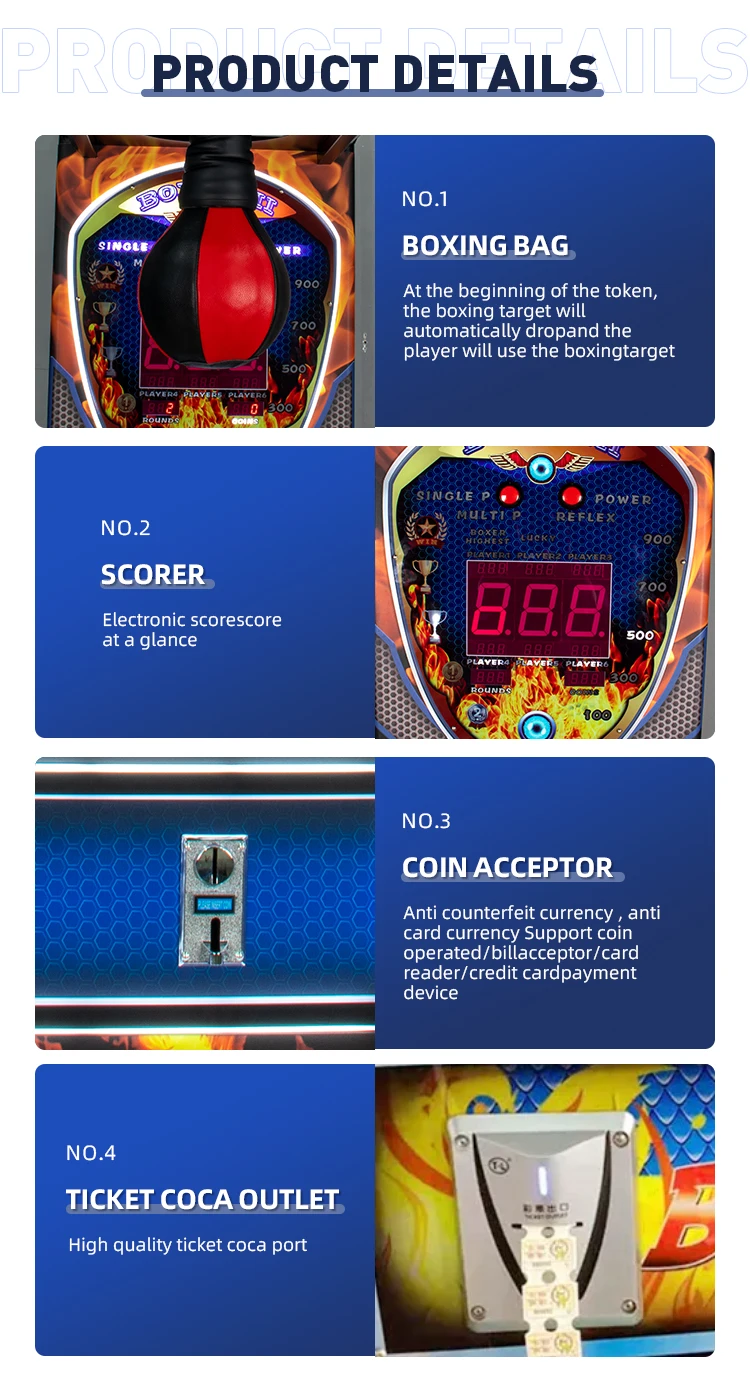 Hot Sale Coin Operated Prize Redemption Boxing Machine