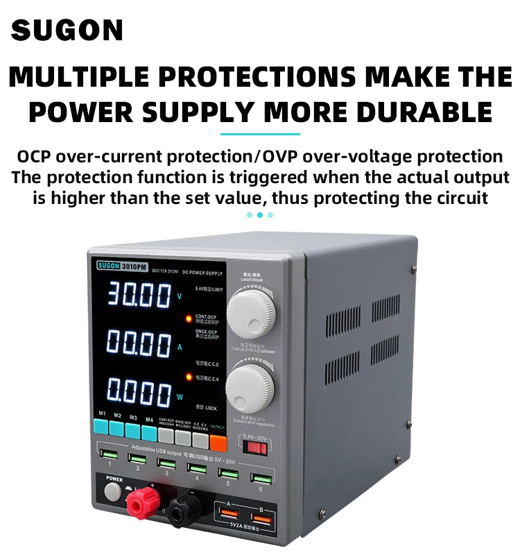 SUGON 3010PM DC Power Supply - Adjustable for Repair Work