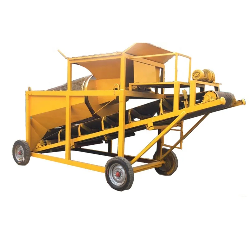 Mobile Trommelling Machine Rotary Screen For Soil With Diesel Power ...
