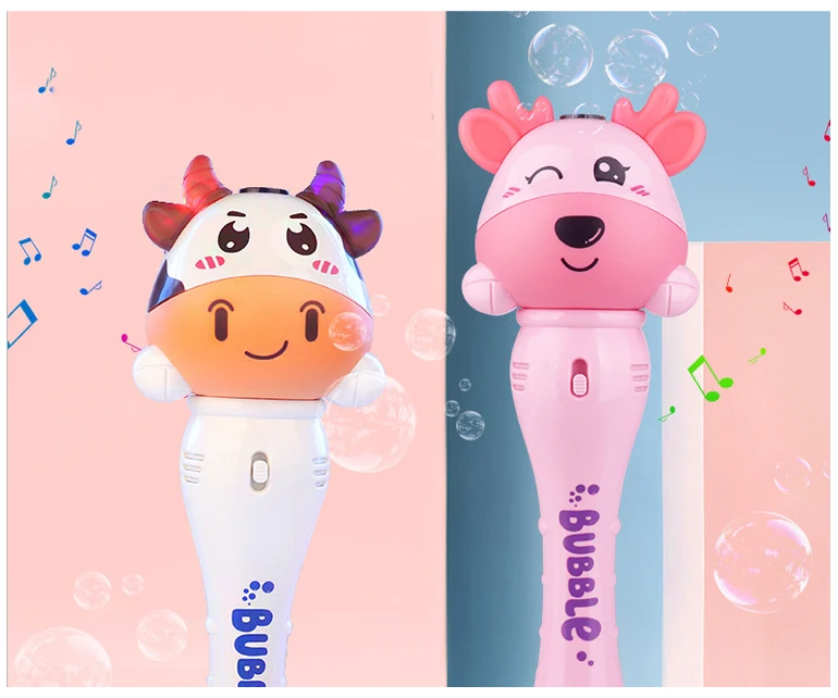 Hot Sale Funny Hand Held Bubble Wand Cartoon Sound And Light Bubble Toy ...