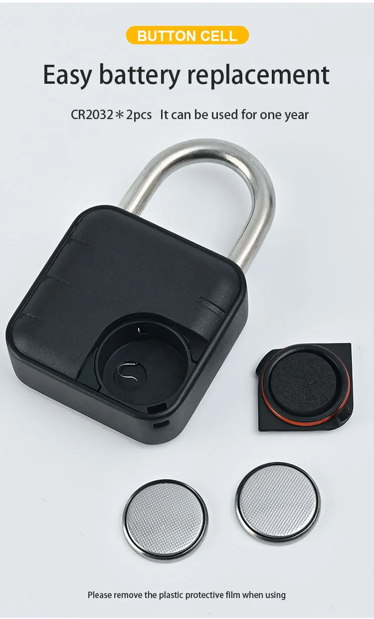 Smart Padlock With Fingerprint Keyless Electronic Ip67 Waterproof ...