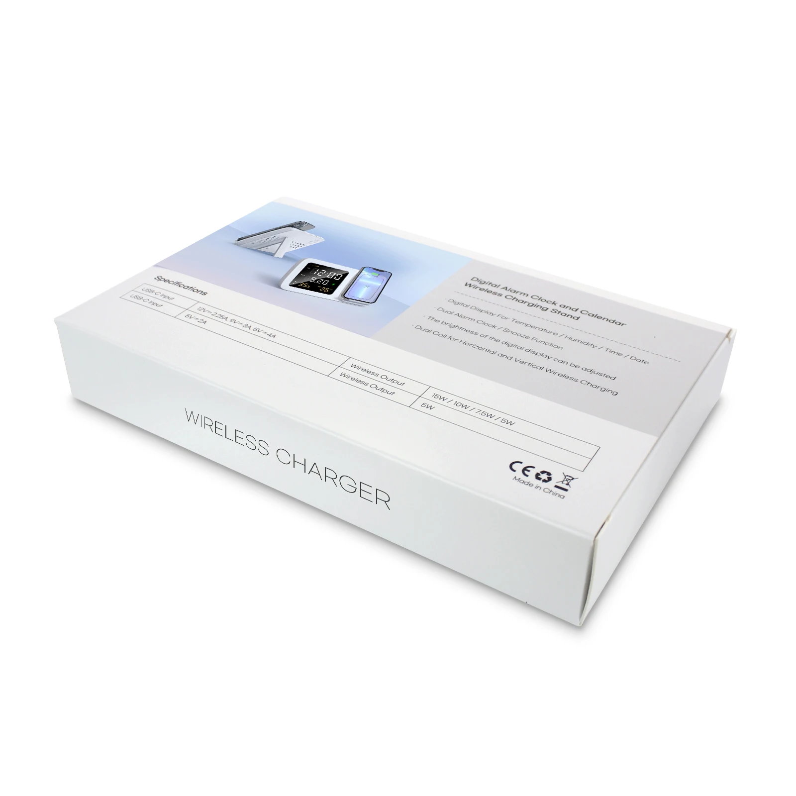 Digital Calendar Alarm Clock Fast Charging 15w Stand Holder With ...