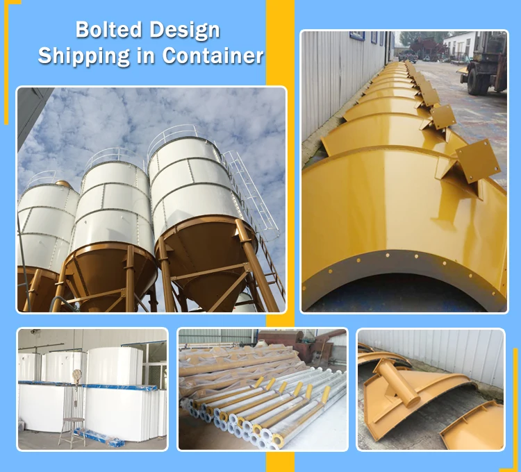 Customized 100 Ton to 1000 Ton Bulk Cement Storage tank Bolted Type ...