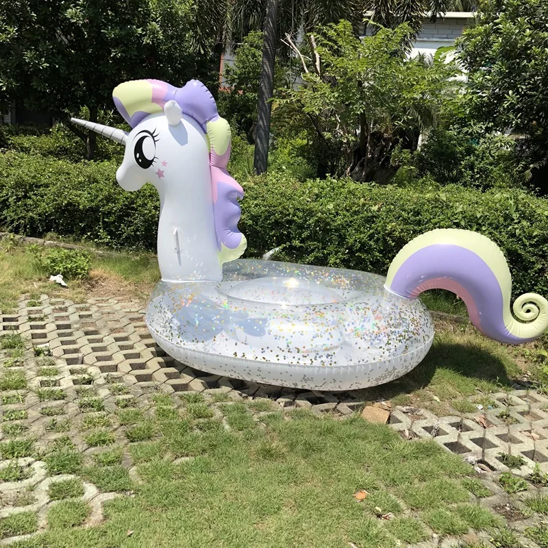 Inflatable Horse Ride-on Lounge - Family Fun with Confetti