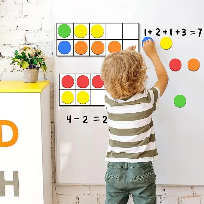 Magnetic Ten-frame Set,Educational Math Manipulatives For Classroom ...