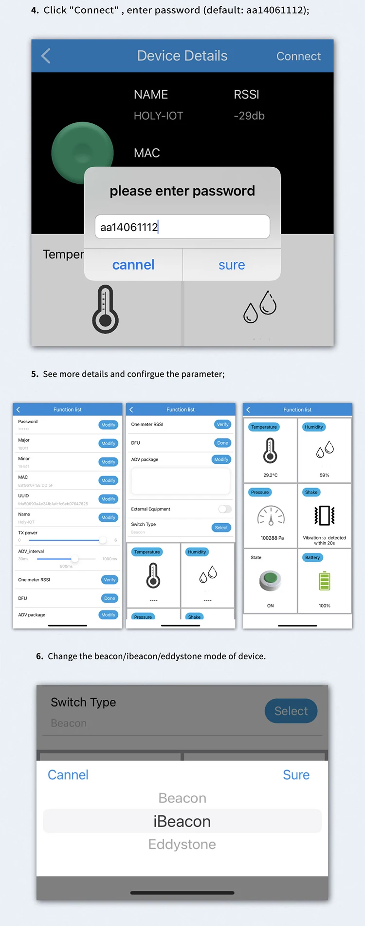Holyiot Acceleration Temperature Humidity Module Beacon Ble Nrf52810 ...