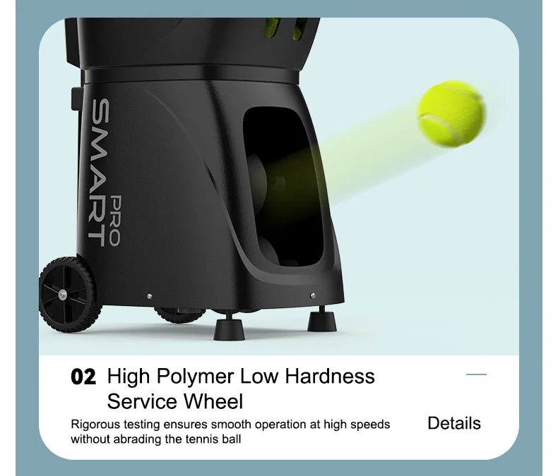 Portable Tennis Ball Machine Launcher with APP & Remote Control for ...