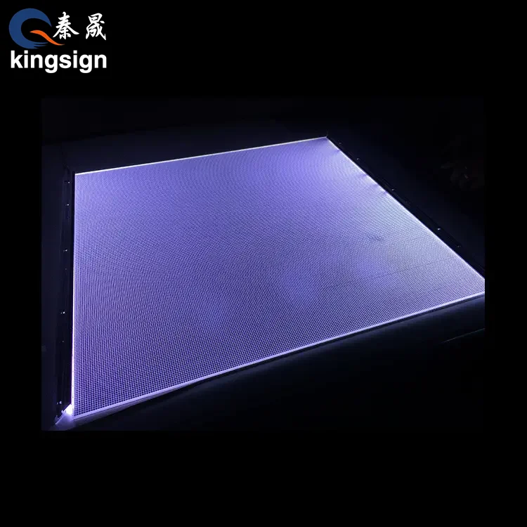 Kingsign customized size laser dot acrylic sheet led light guide panel ...