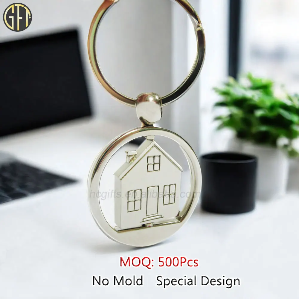 Alibaba.com: Custom shape house keychain, laser metal logo, real estate ...