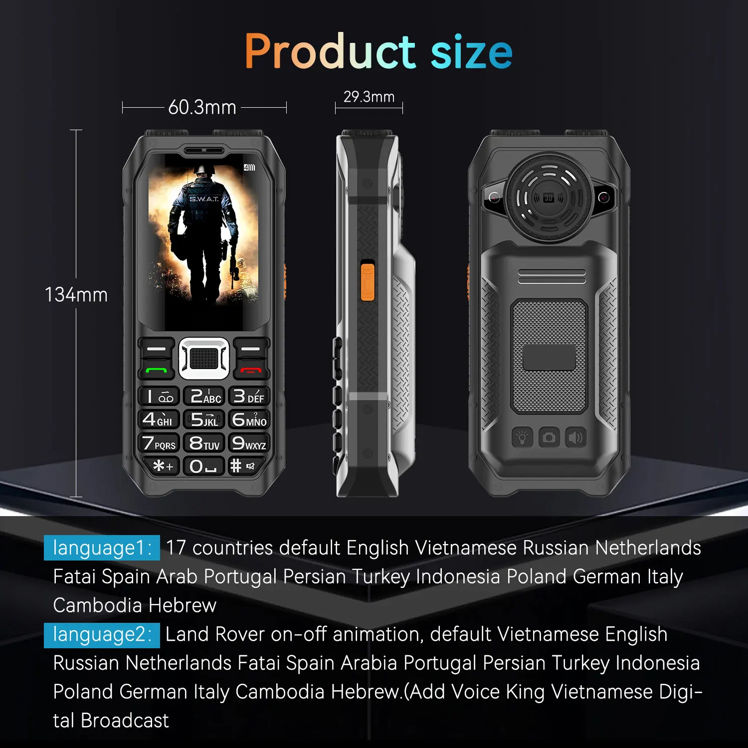 E6000 Bar Feature Phone - 4 Sim Card Slot & 90hz Display