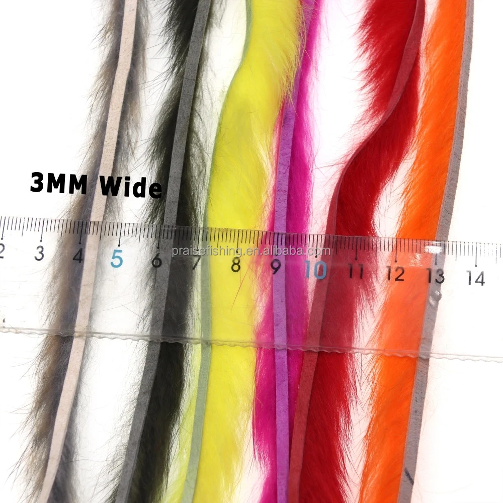 In Stock Assorted Colors 3mm Narrow Rabbit Zonker Strips Hare Strips ...