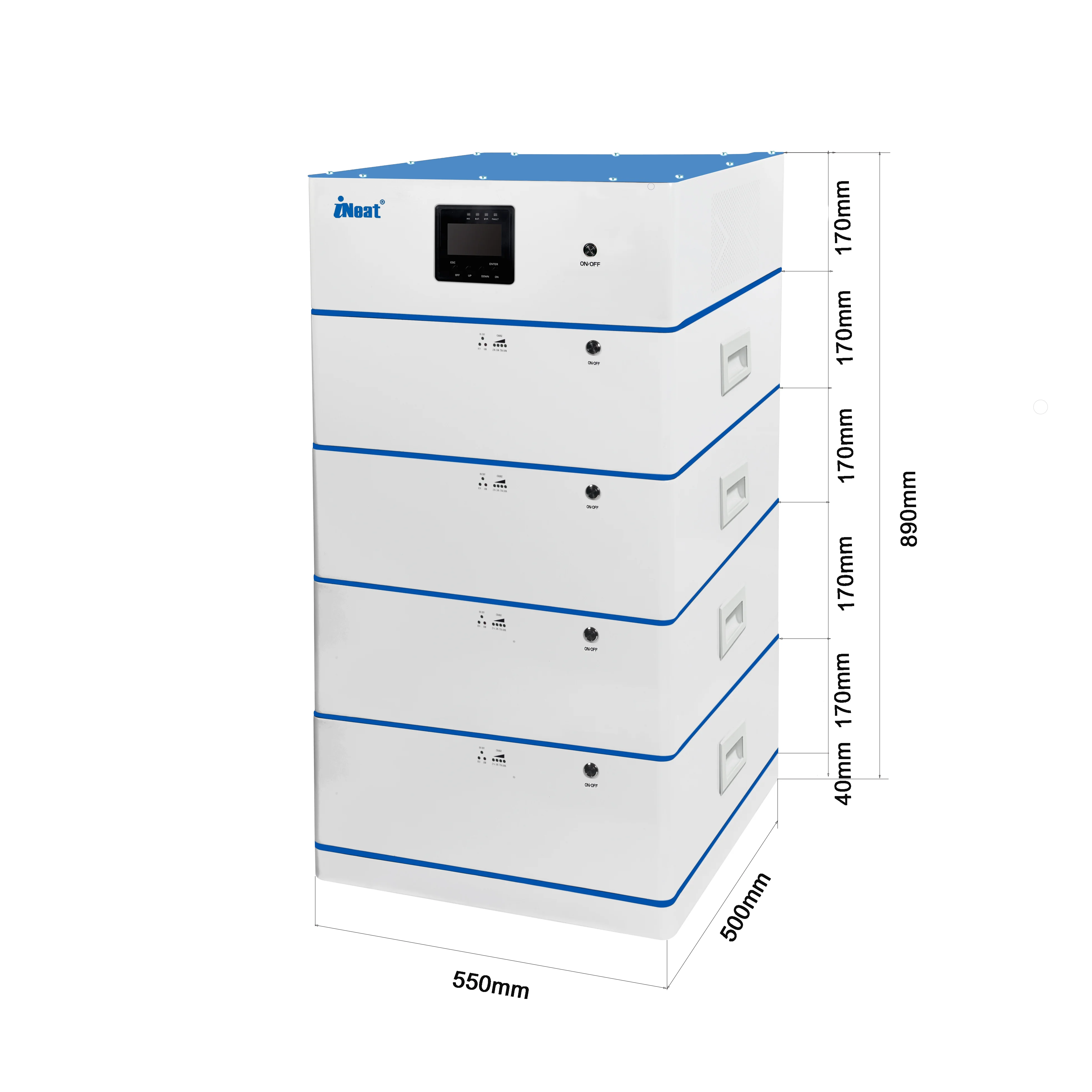 Stackable Lithium Iron Batteries Pack 51.2v 300ah Stacked Lifepo4 ...