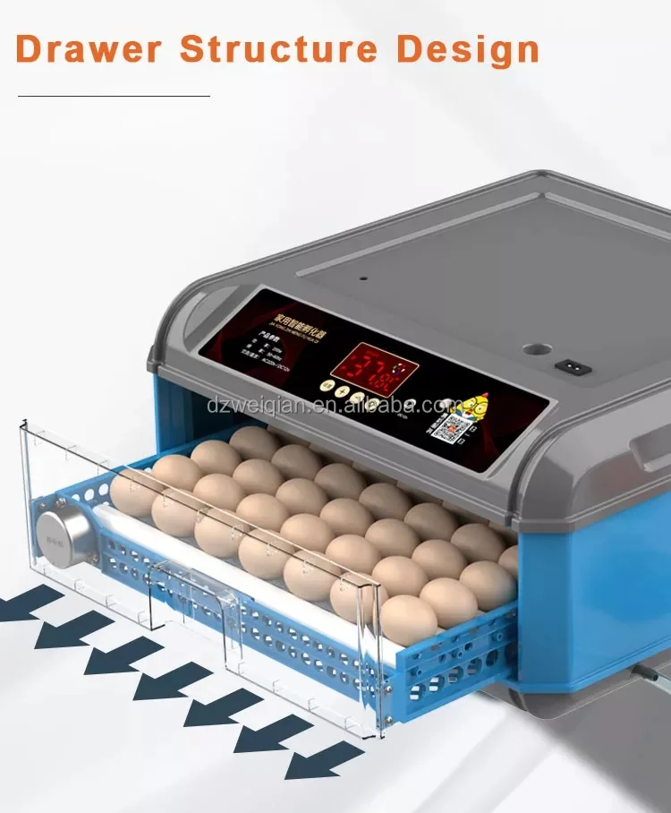 Dual Power Supply Chicken Incubator - 128 Eggs Capacity