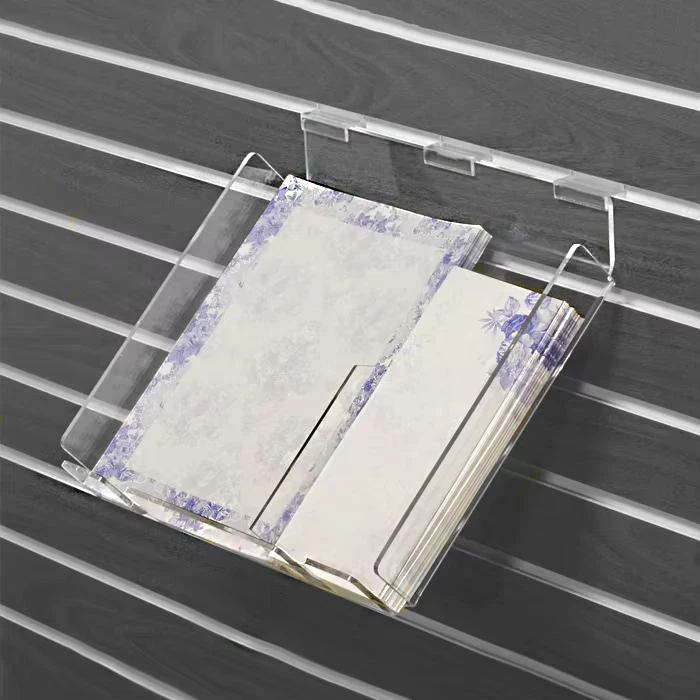 Slatwall Clear Acrylic Envelope Display Rack Clear Acrylic Bulk Paper ...