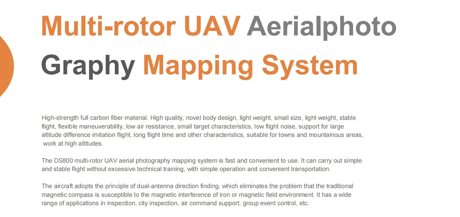 Long Distance Uav Mapping System Rtk Gps Drone Newdi Ds800 For Land ...