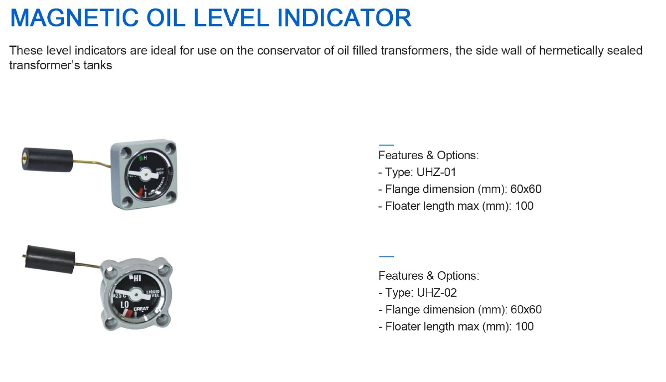 Transformer Tube Oil Level Indicator Gauges Magnetic Pointer Liquid ...