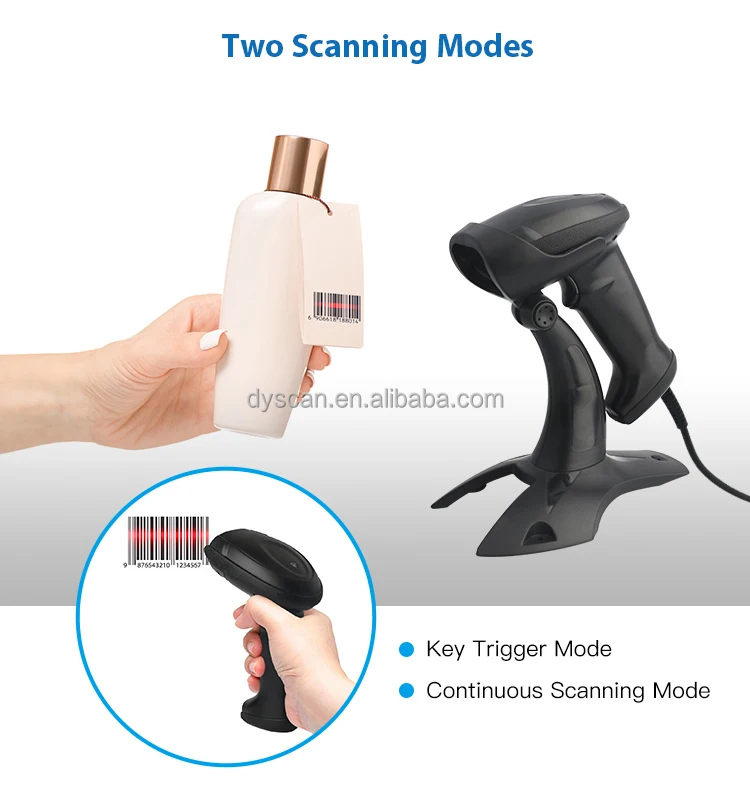 Handheld 1d Barcode Scanner For Supermarkets Usb Wired Commodity ...