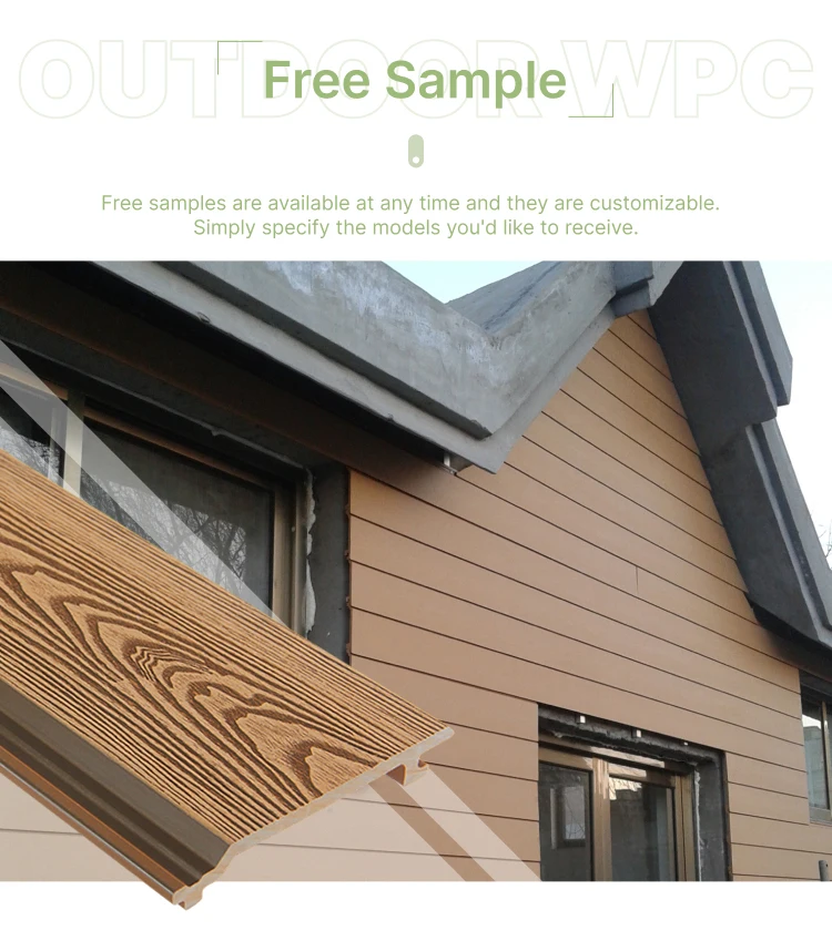 Exterior Wpc Cladding Wall Wood Grain Indoor Plastic Timber Composite ...