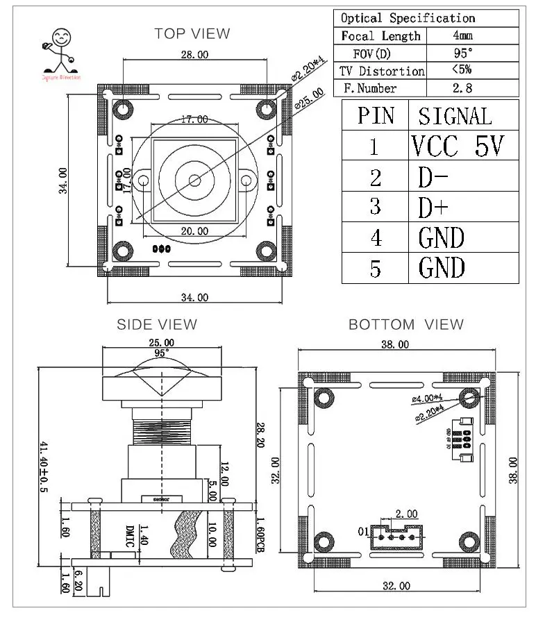 Imx678 Starlight Night Vision 8mp Camera Module Usb For Ir Applications Odm