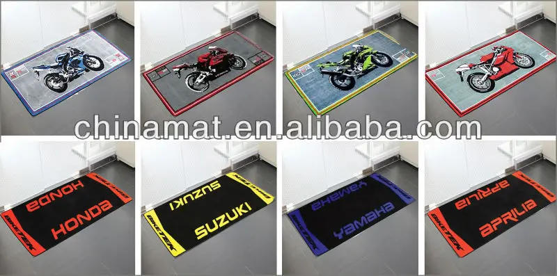 Indoor Outdoor Custom Logo Motorcycle Garage Mat - Buy Motorcycles Mat ...