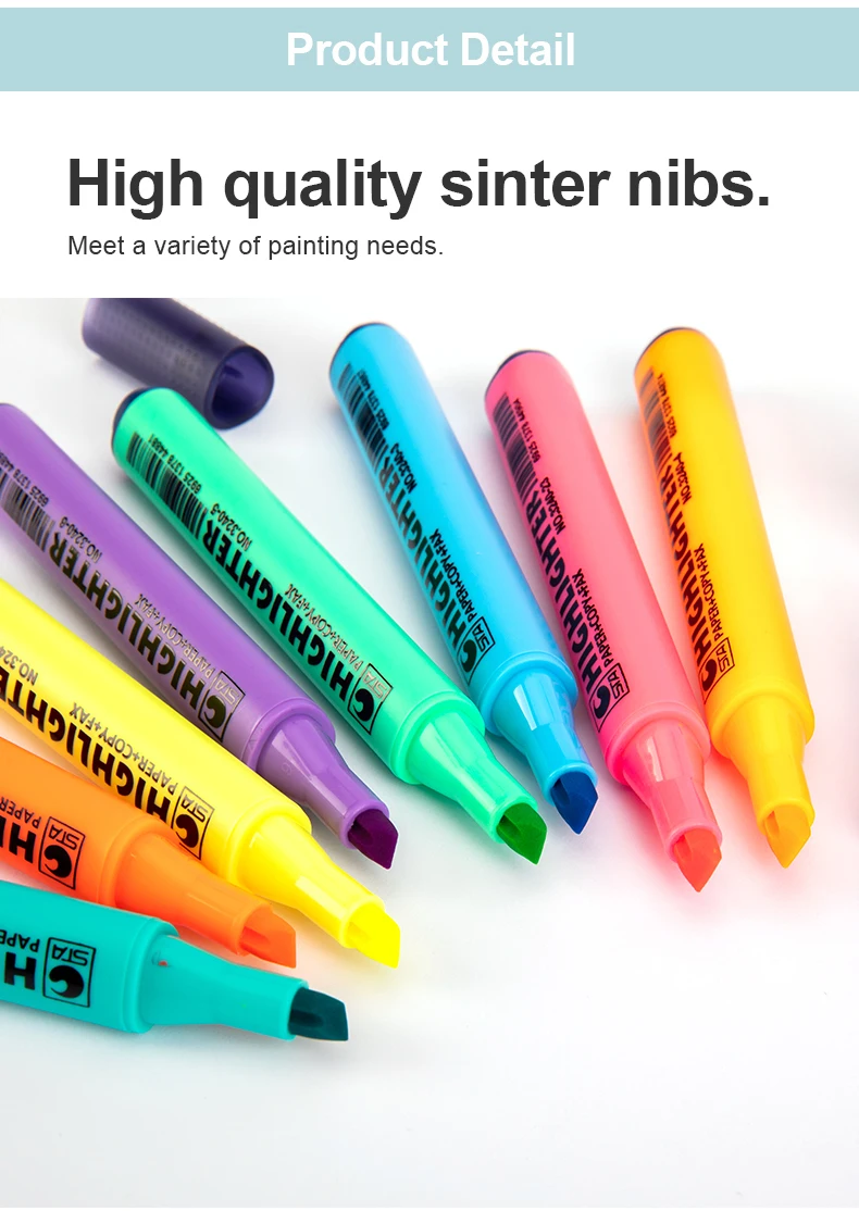 Bright Highlighter Pens Fluorescent Color Highlighter Marker Pen Set ...