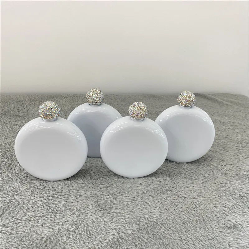 Gift for Her Alcohol Flask Circle Round Flask Circle Round Hip Flask ...