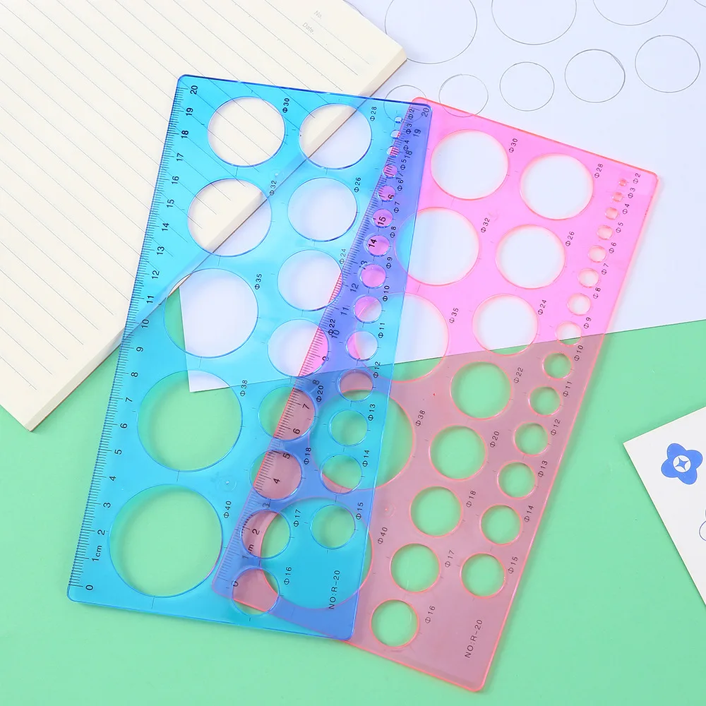 Round Hole Template Ruler Drawing Round Straight Ruler Screen Printing ...