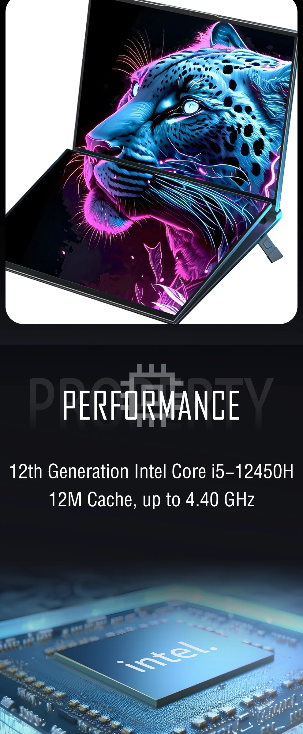Gaming Laptop Dual-Monitor I5 with 64GB RAM and 4TB SSD