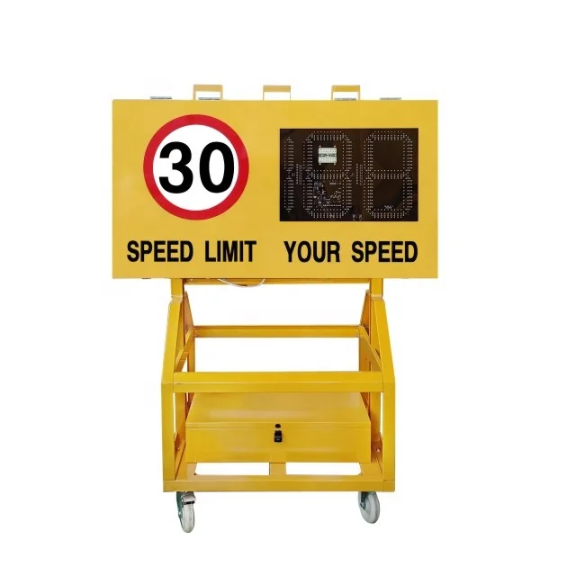 Movable Handheld Real-time Monitoring Led Signs Vehicle Radar Speed ...