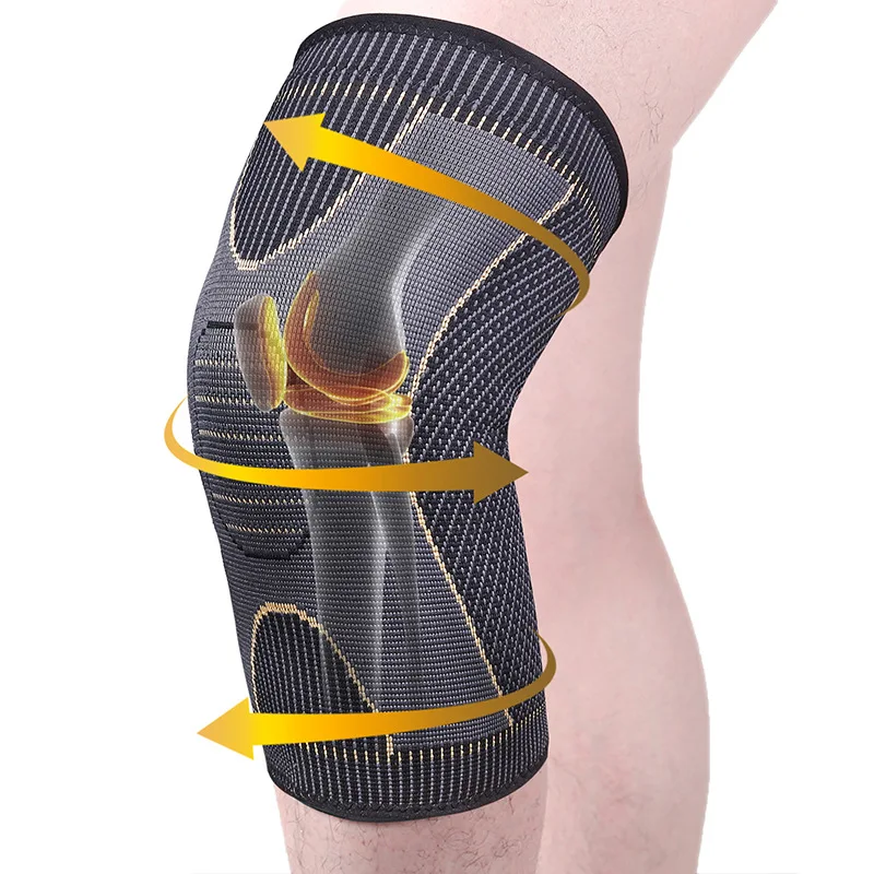 Elastic Soft Copper Fiber Knee Brace Sports Guard Knee Compression ...