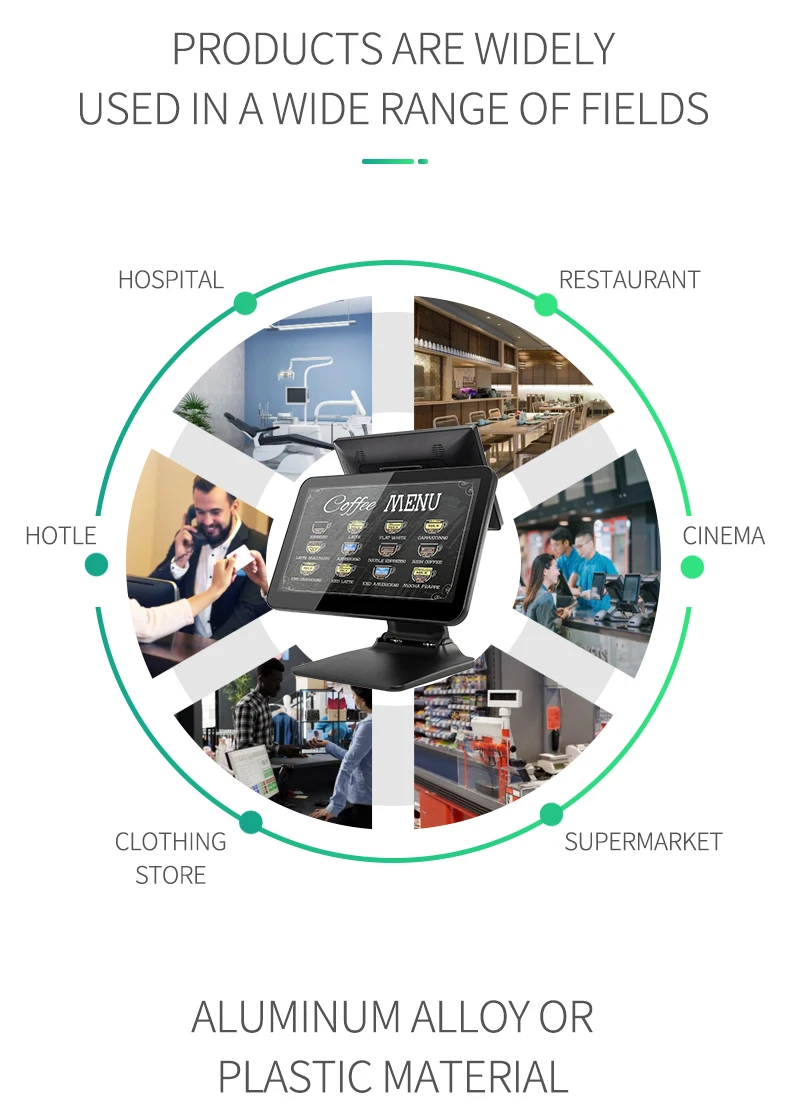 Factory Cheap POS Hardware POS Terminal with Customer Display All in ...
