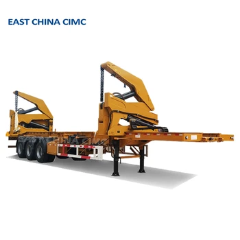 20ft Side Loader Container Chassis Truck Trailer With Hydraulic Arm 12m ...