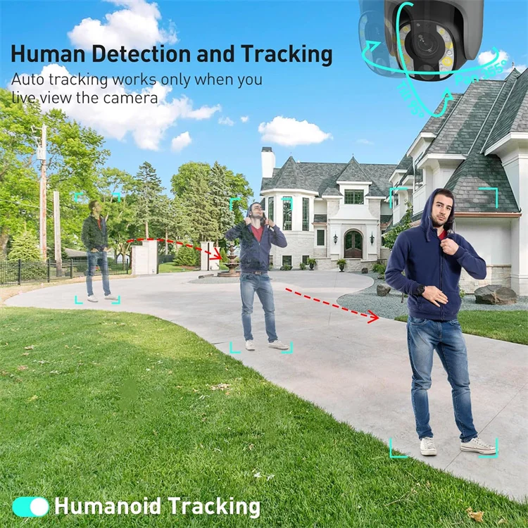 Spotlight Color Night Vision Human Detection Optical 5MP 4G PTZ Outdoor ...