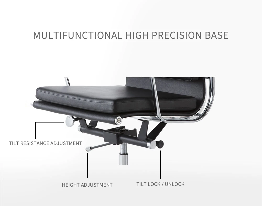 Modern Ergonomic Revolving Adjustable Height Synthetic Pu Leather Chair ...