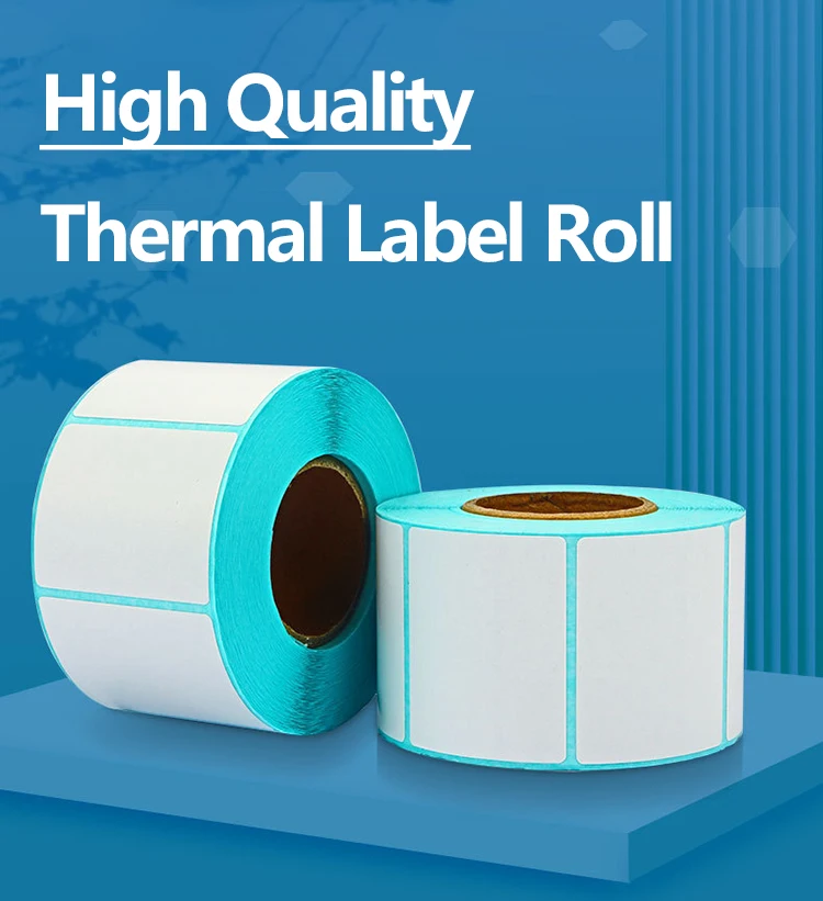 Inkless Barcode Sticker Label Paper Thermal Printer Roll Paper 50x25 mm ...