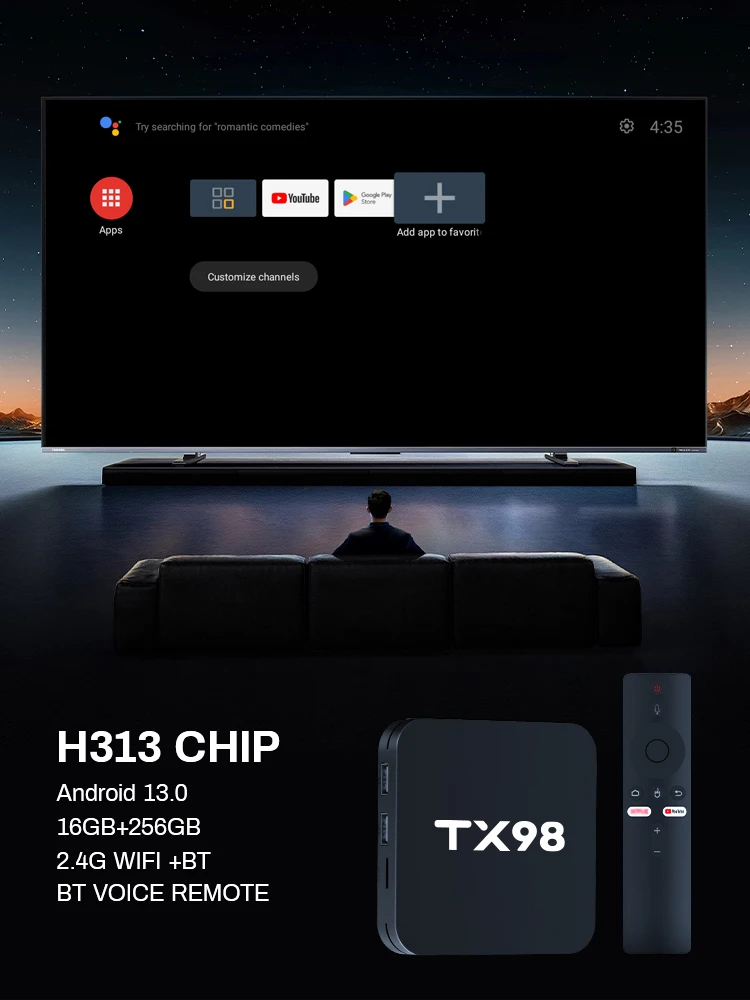Bangladesh Tx98 4K Ultra HD Android 13 TV Box - Smart & Versatile