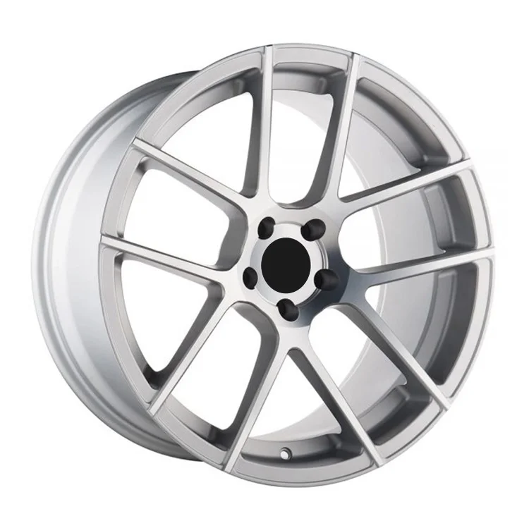 Wheels 19 20 21 Inch Thin Split 5 Spokes Satin Silver Monoblock Forged ...