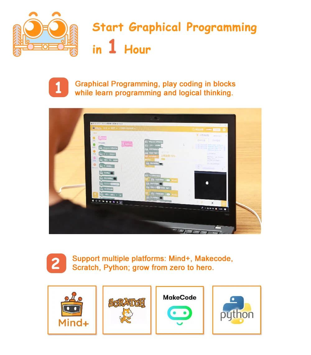 Maqueen 4.0 Programming Smart Cart Micro Bit Educational Robot ...
