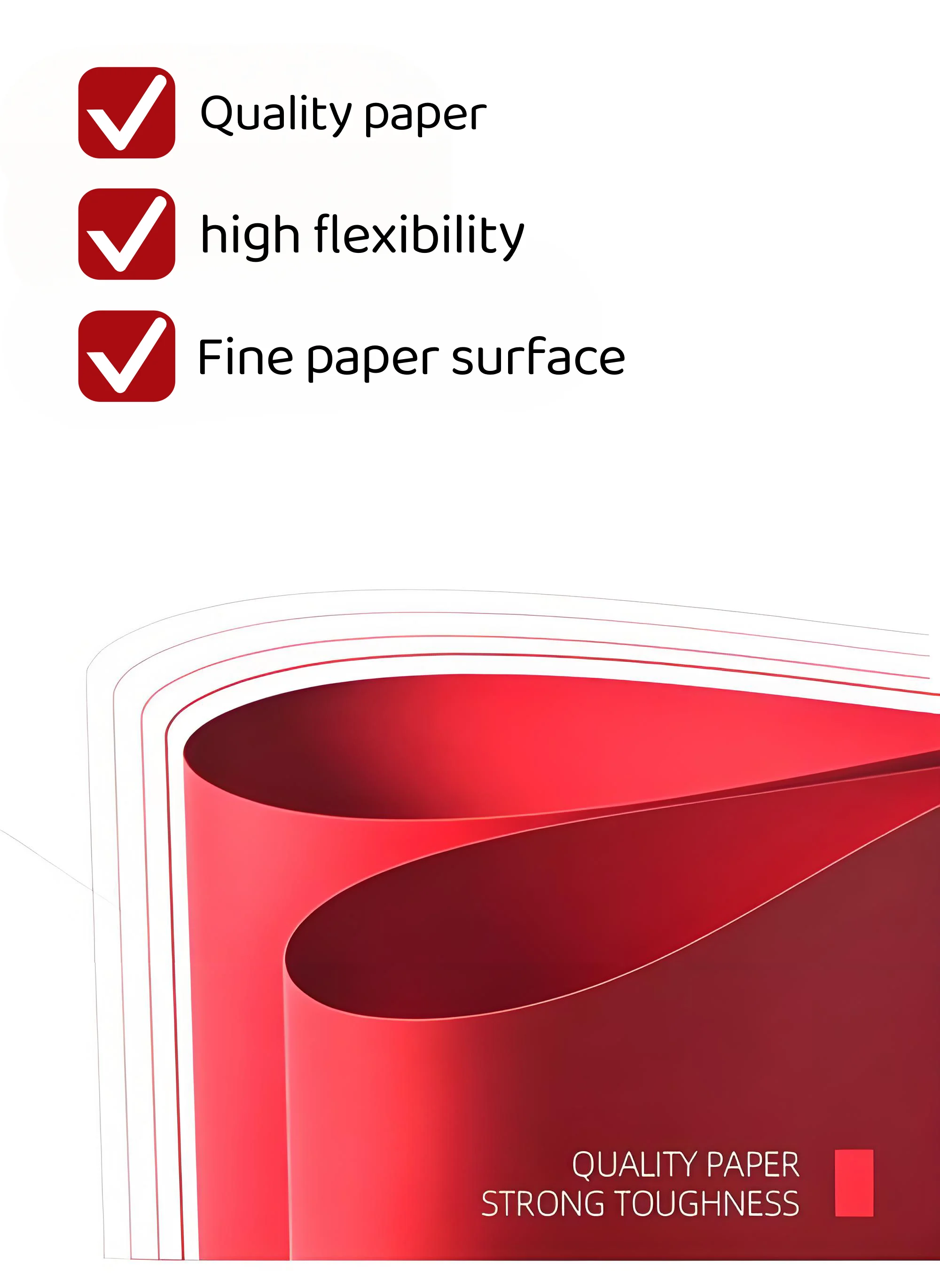300g Red Cardstock Sheets, Ideal for Offset Printing/Handmade Projects ...