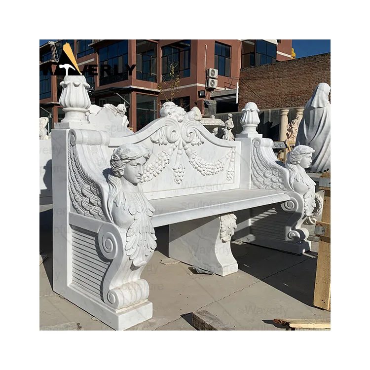 Outdoor Garden Polishing Bench Stone Supplier Hand Carved Luxury ...