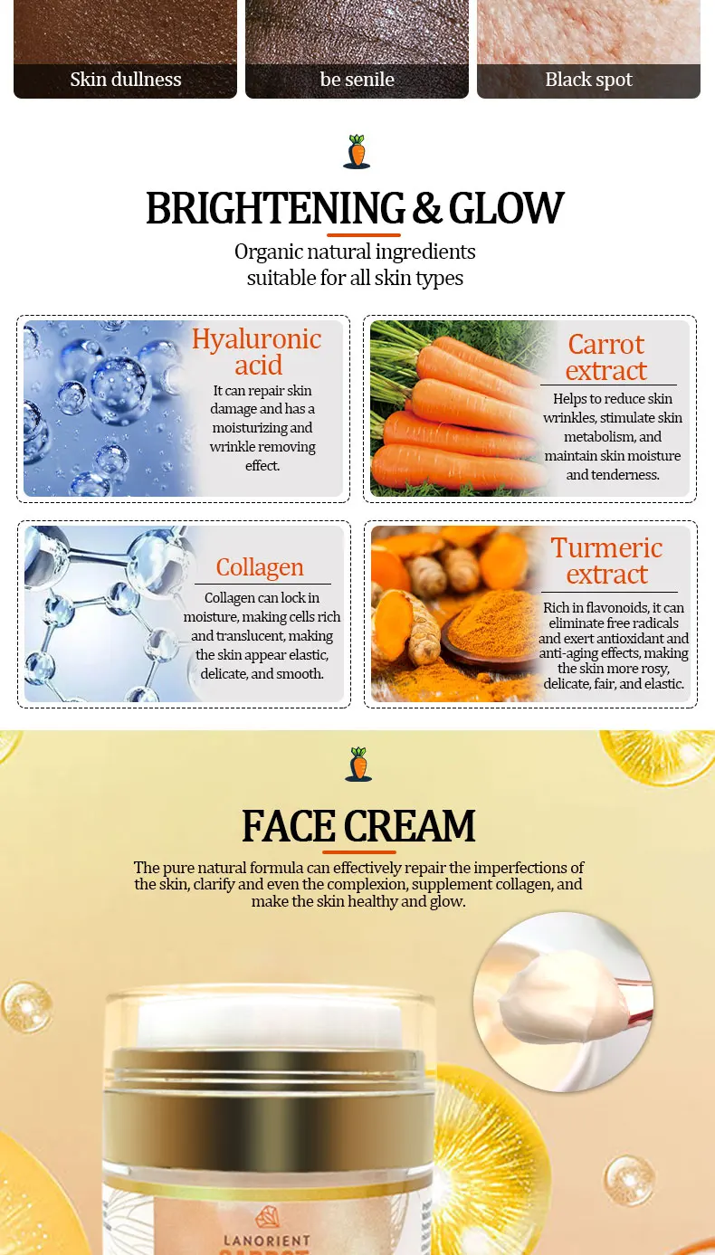 OEM Carotone Organic Whitening Cream for Face & Body - Anti-Aging ...