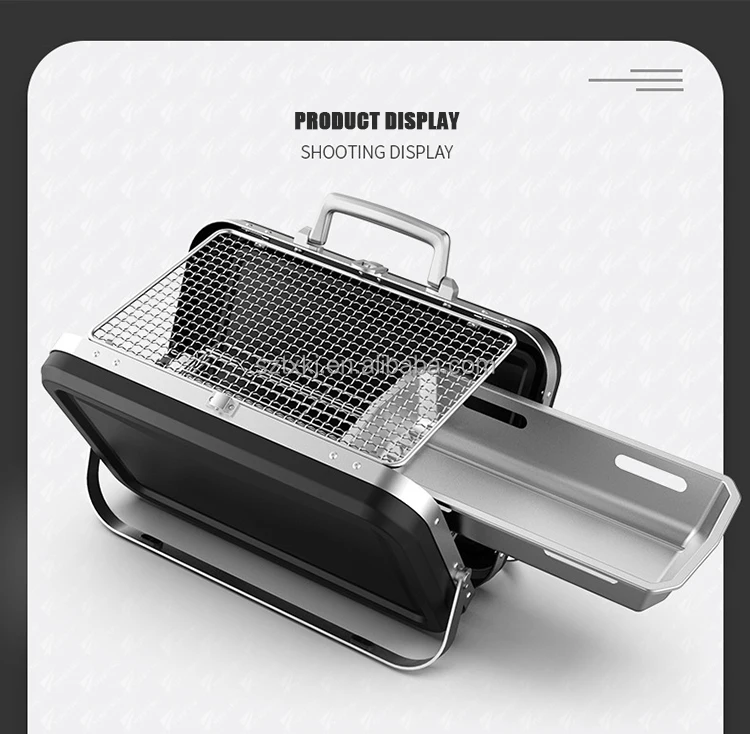 Outdoor Hiking Portable Charcoal Bbq Grills With Portable Suitcase ...