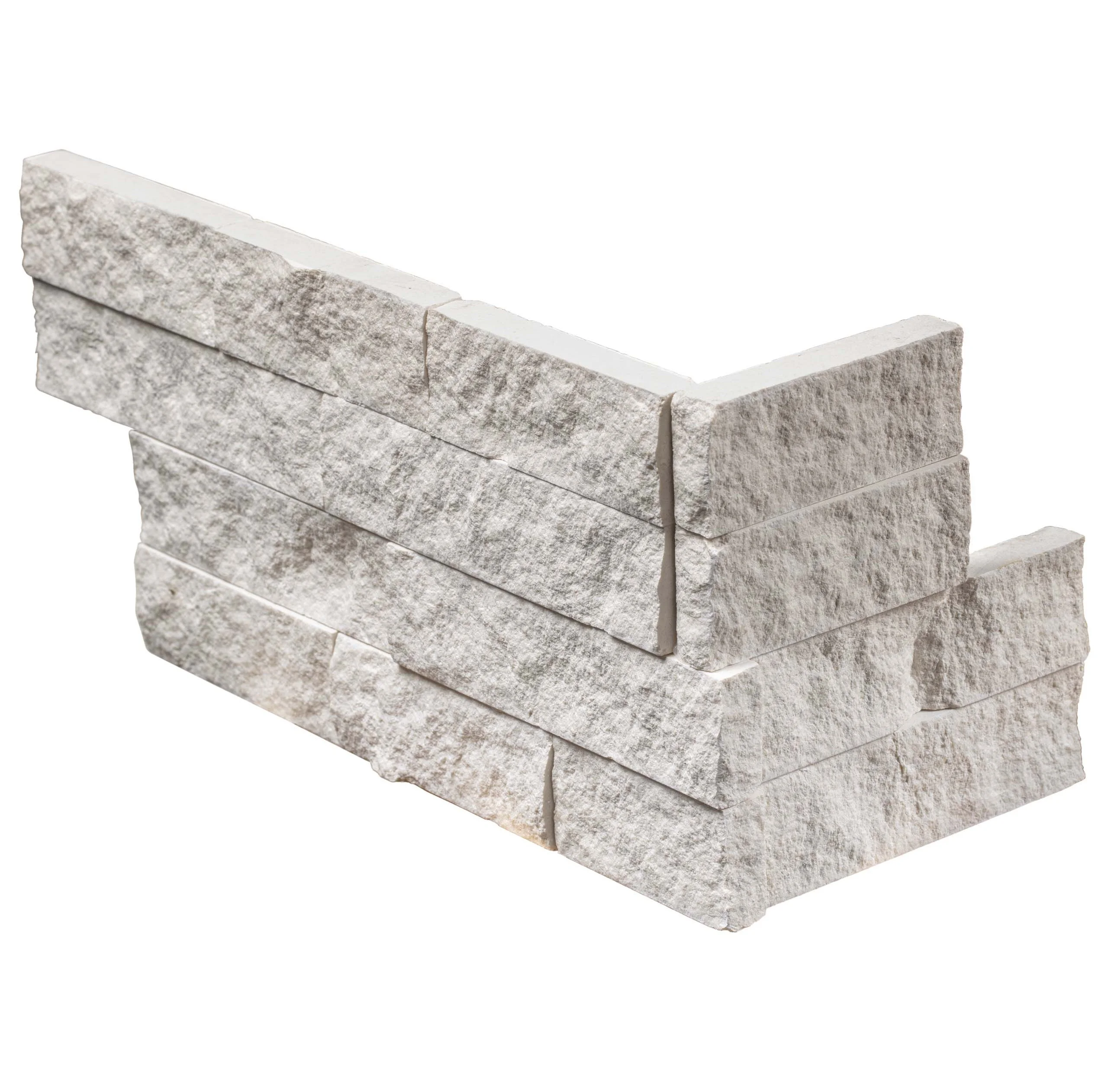 Lymra Limestone White Split Face Ledger Panel Wall Fireplace Decorative ...