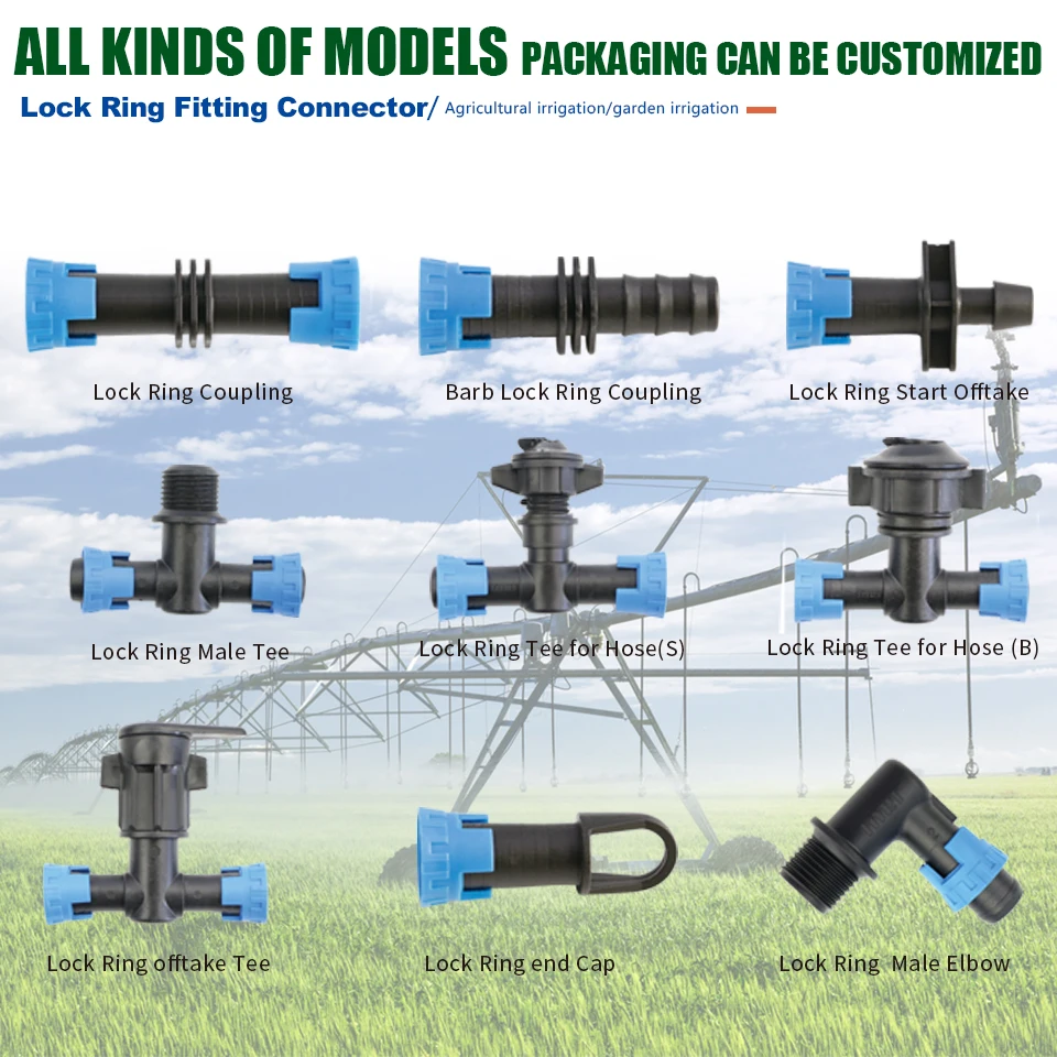 16mm Plastic Drip Connector Lock Ring Fitting Connector Coupling For Agriculture Drip Irrigation ...