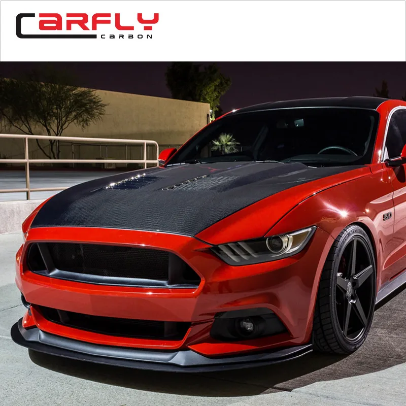 2015-2017 Mustang Carbon Fiber Engine Hood - High Intensity