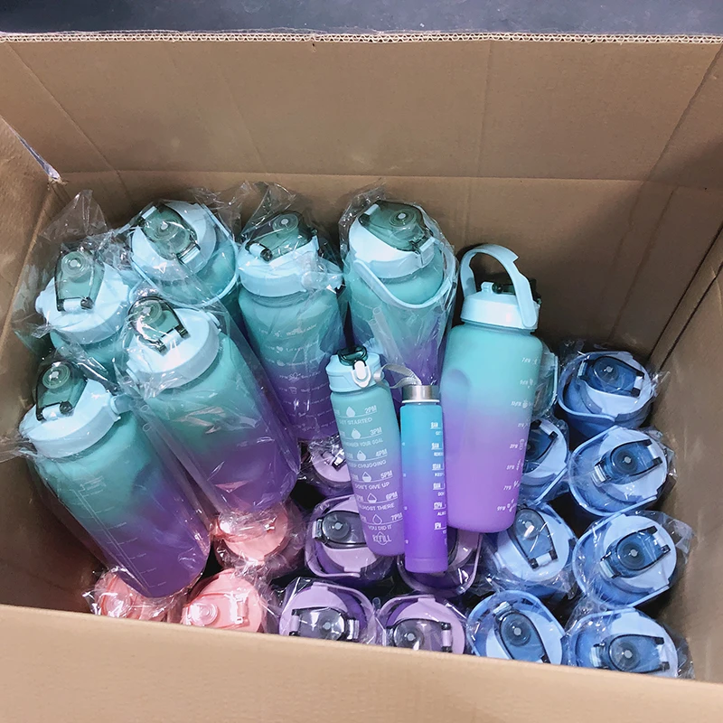 3 In 1 Water Bottle Set Drinking Set Cup Cycling Large Capacity Outdoor ...