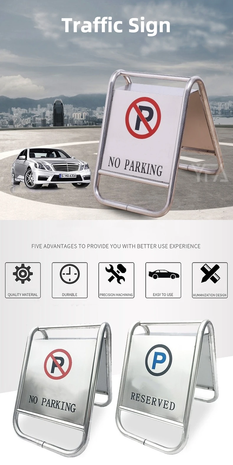 Road Traffic Signs Stainless Steel Durable Traffic Sign Columns For ...